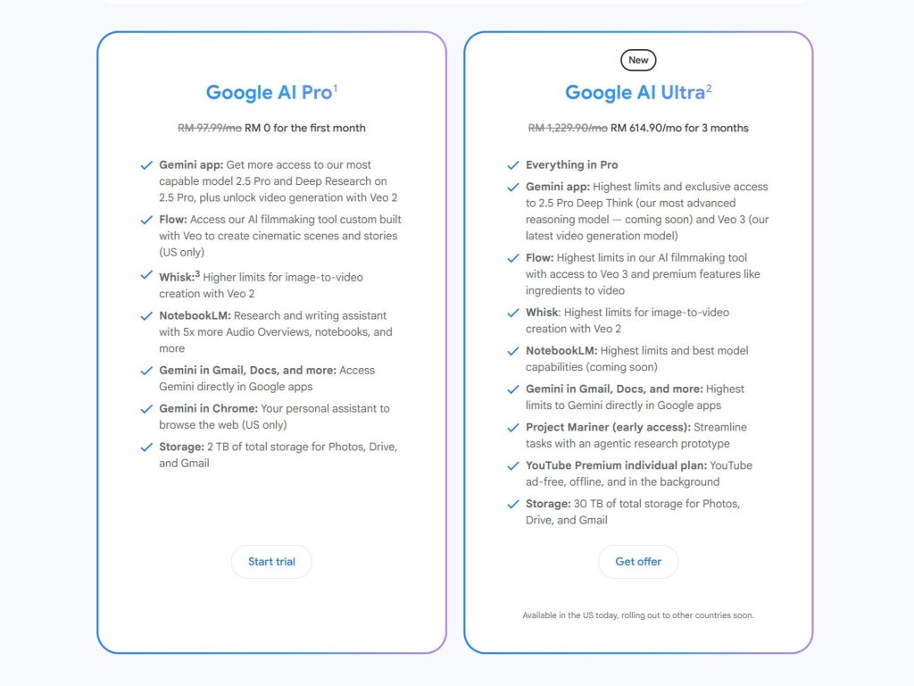 Google Launches Premium AI Pro and AI Ultra Subscription Tiers with ...